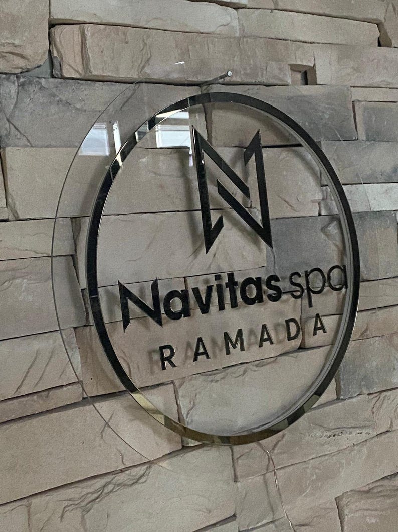 Acrylic Business Logo Sign | Custom Office Wall Display | Personalized ...