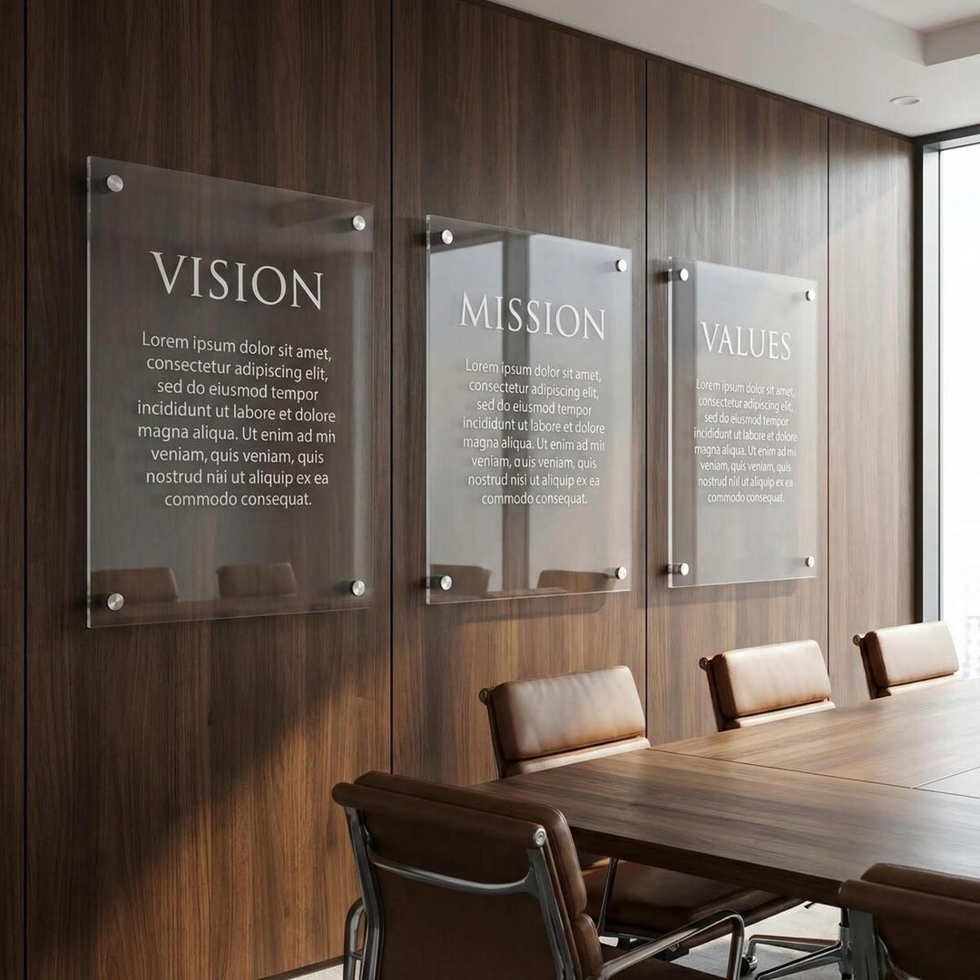 Acrylic Business Logo Sign | Custom Office Wall Display | Personalized ...