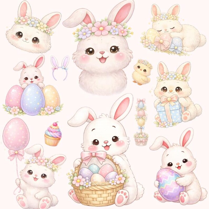 170 + Pastel Easter Clipart Bundle, Watercolor Easter Clipart Png ...