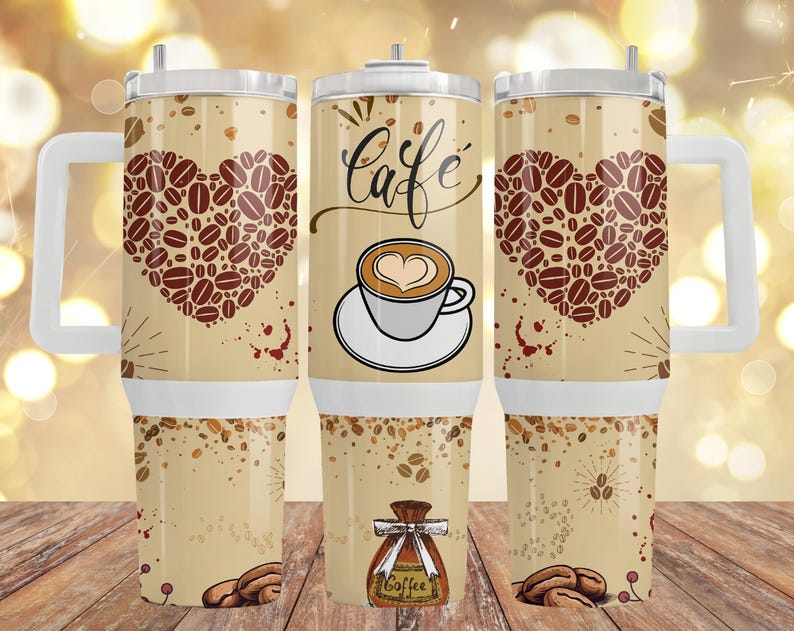 20 + Coffee 40oz Tumbler Wrap Bundle, Coffee Lover Tumbler, 40oz Coffee ...