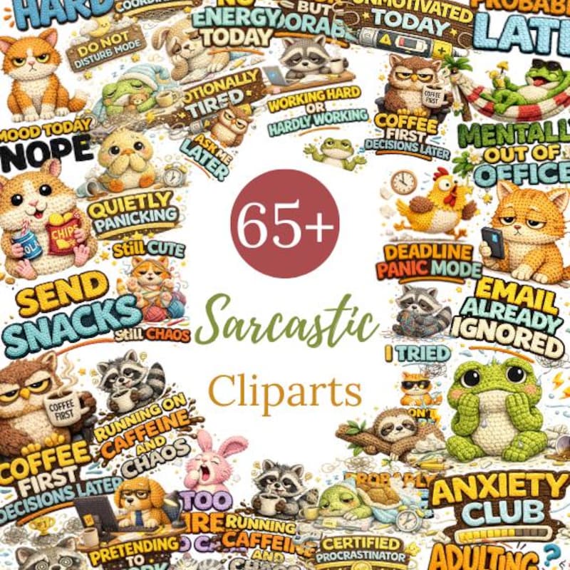Funny Animal Magnet Svgs - Etsy