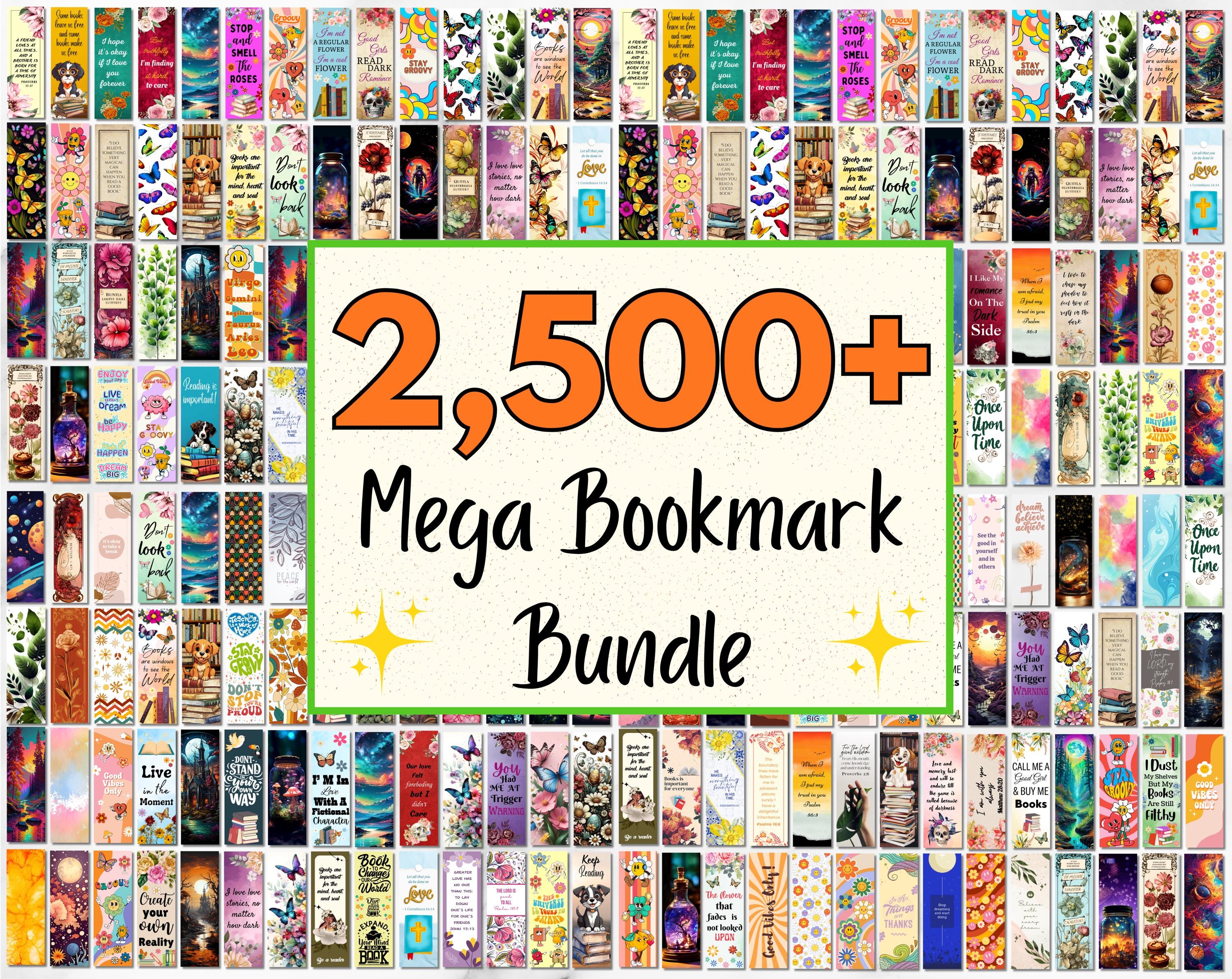 2,500 + Mega Bookmark Bundle, Dark Romance Bookmark, Floral Bookmark ...