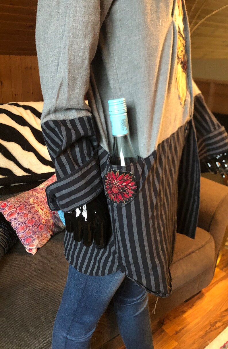 Boho Chic Jacket-bohemian Dress Upcycled Shirt Altered Couture-wearable ...