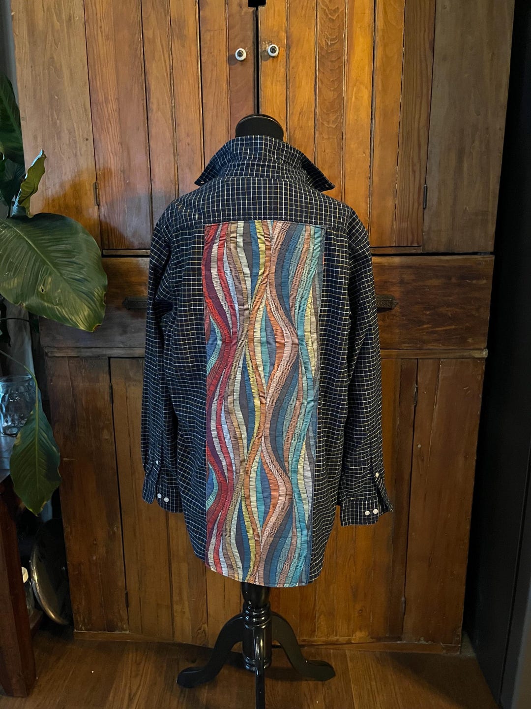 Upcycled Flannel Shirt-altered Couture-boho Chic Jacket Bohemian Shirt ...