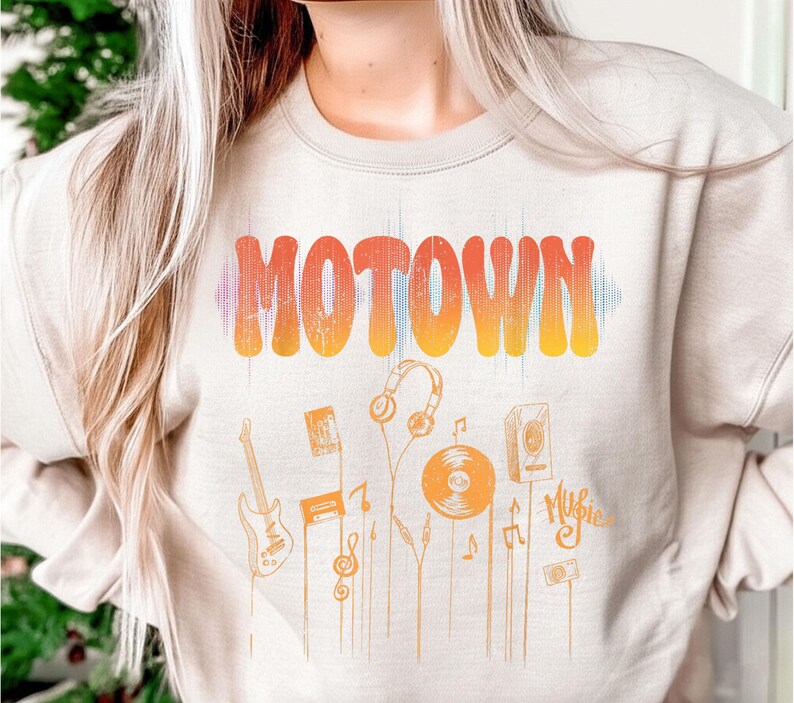 Vintage MOTOWN Music Groovy Sublimation PNG, Printable Art, Crafting ...