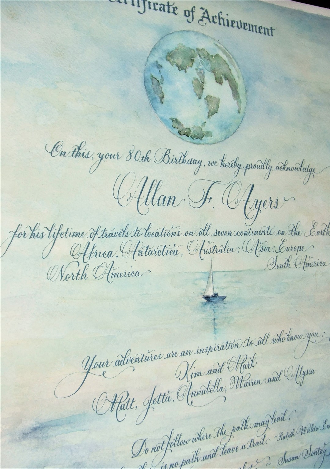 Custom Certificates With Hand Lettered Calligraphy and Custom Art - Etsy