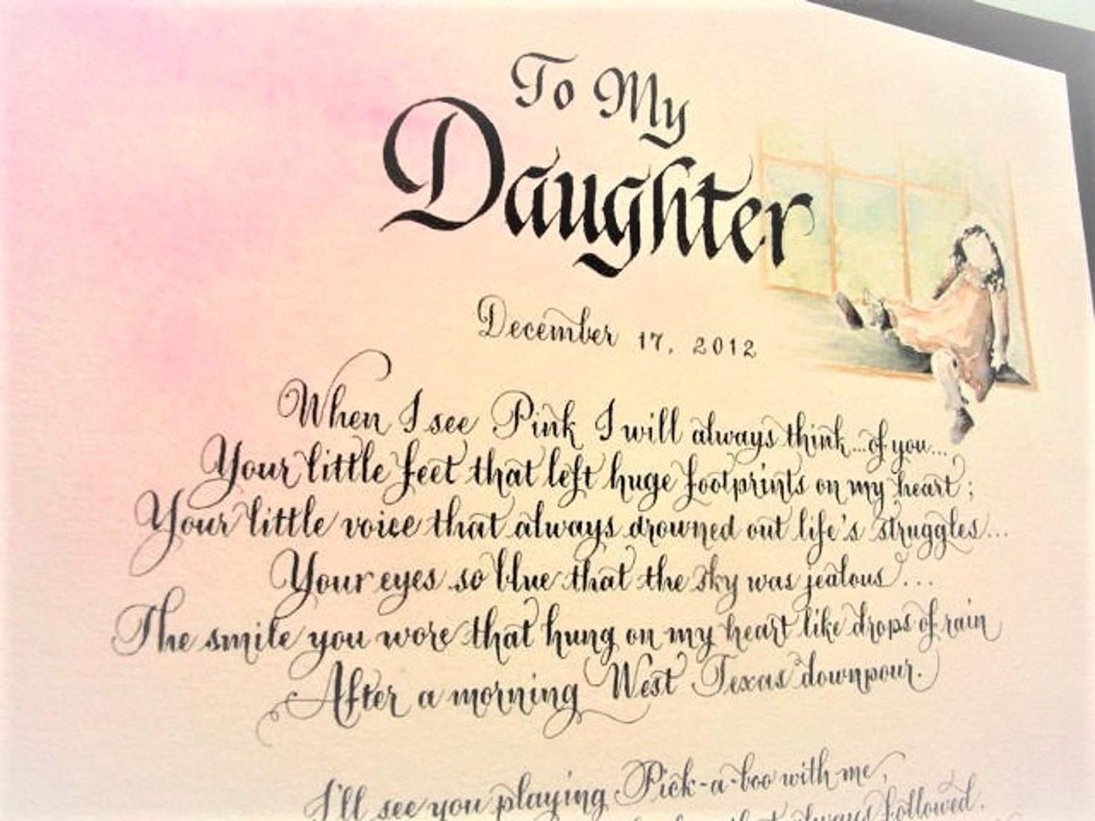 Custom Birth Certificate With Calligraphy and Customized Art - Etsy