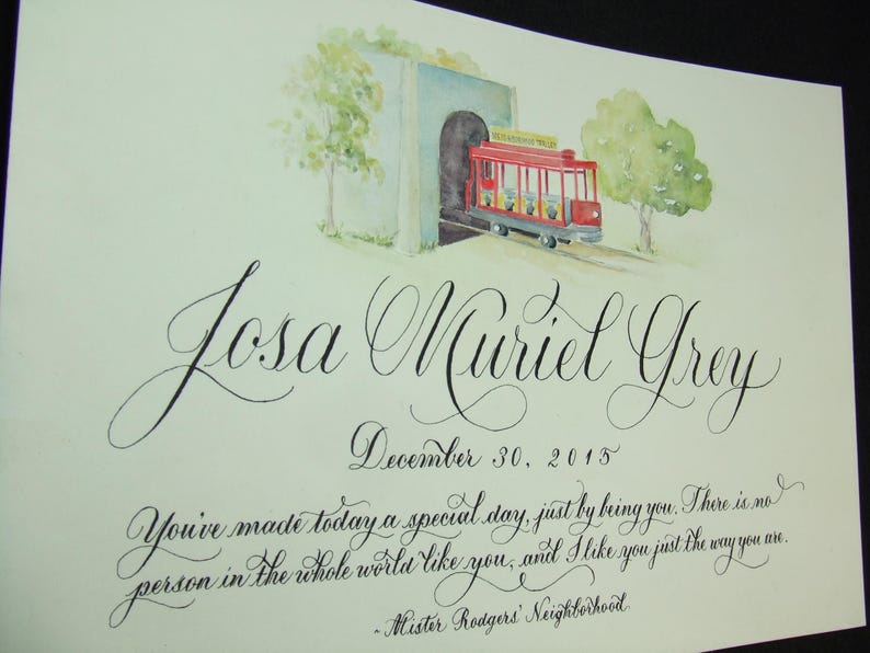 Custom Birth Certificate With Calligraphy and Customized Art - Etsy