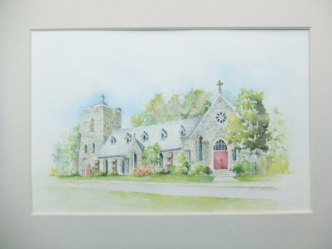 Beautiful Watercolor Church Portraits, House Portraits, and Wedding ...