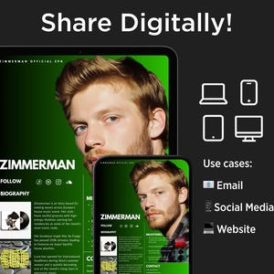 EDM Pop DJ Media Kit | Music Press Kit Template | DJ Epk | Editable ...