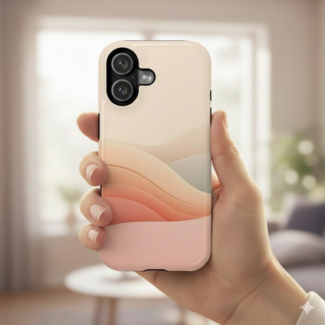 Wavy Sunset Phone Case Wavy Sunset Aesthetic Phone Case iPhone 17 16 15 ...