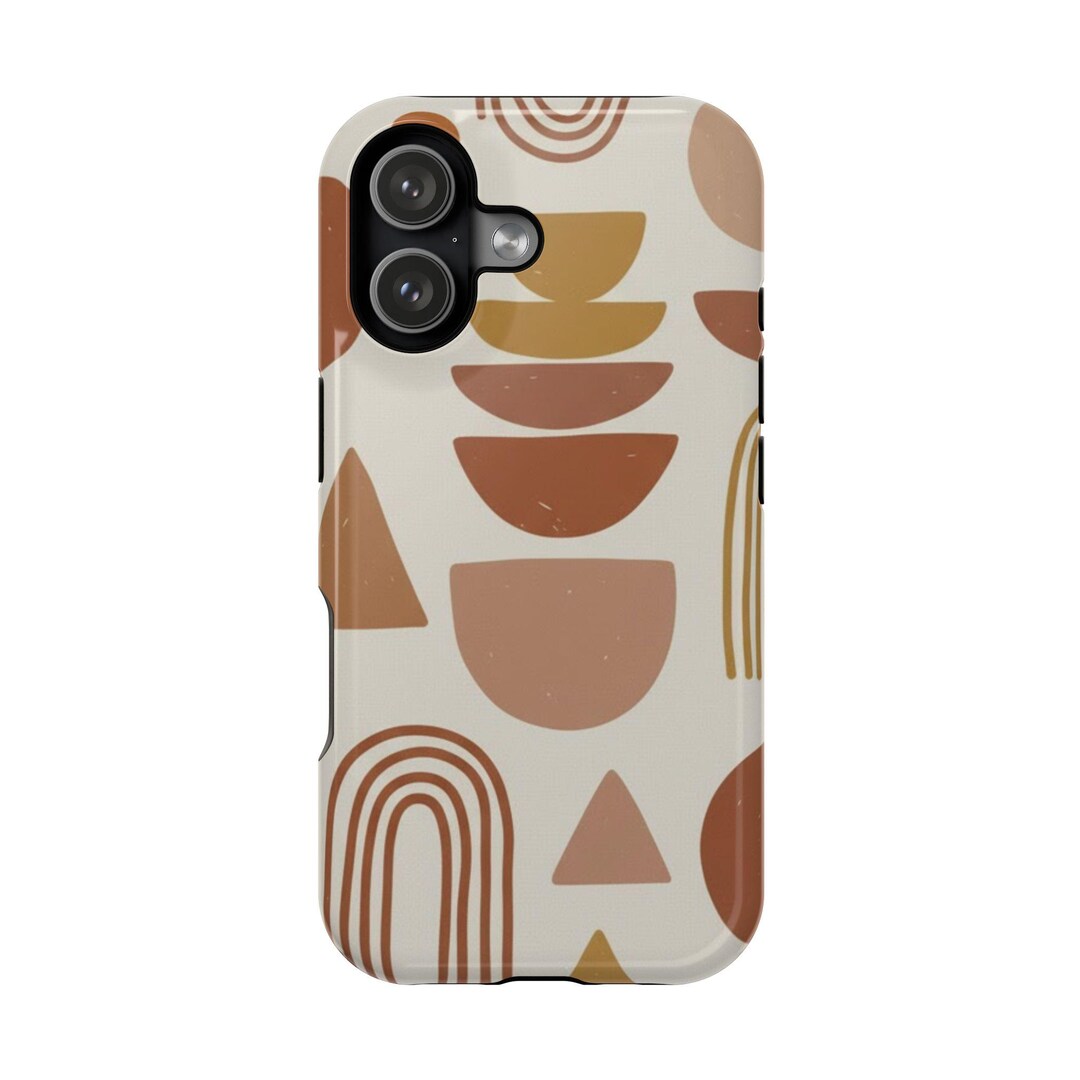 Abstract Earth Tone Shapes iPhone Case, Boho Minimalist Cover - Etsy