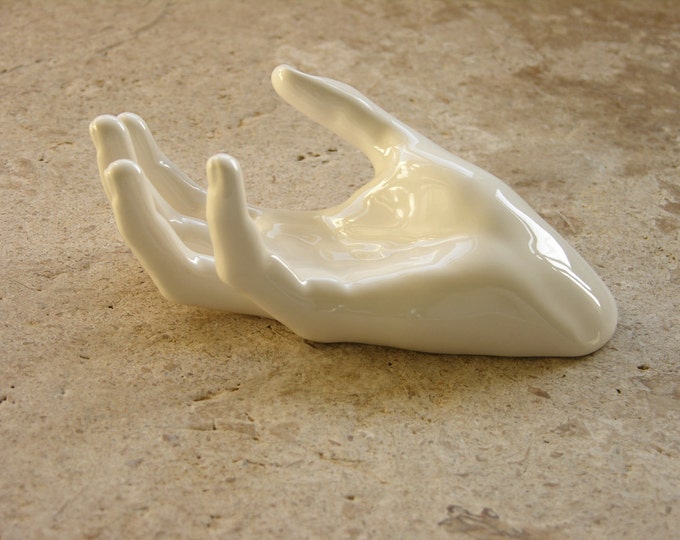 Ceramic Hand Counter Top Soap Dish - Etsy