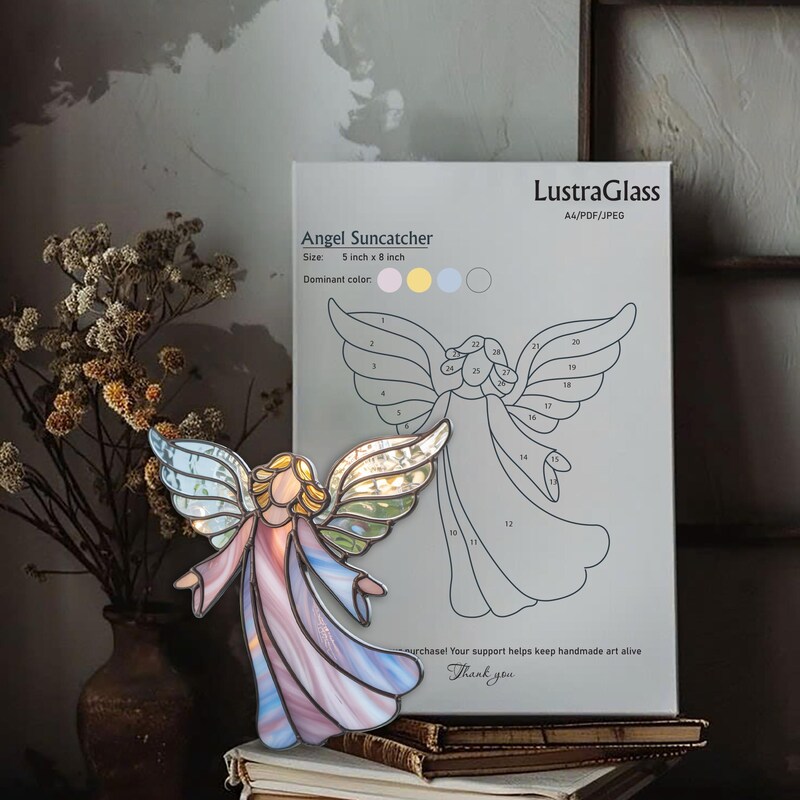 Stained Glass Patterns Angel - Etsy