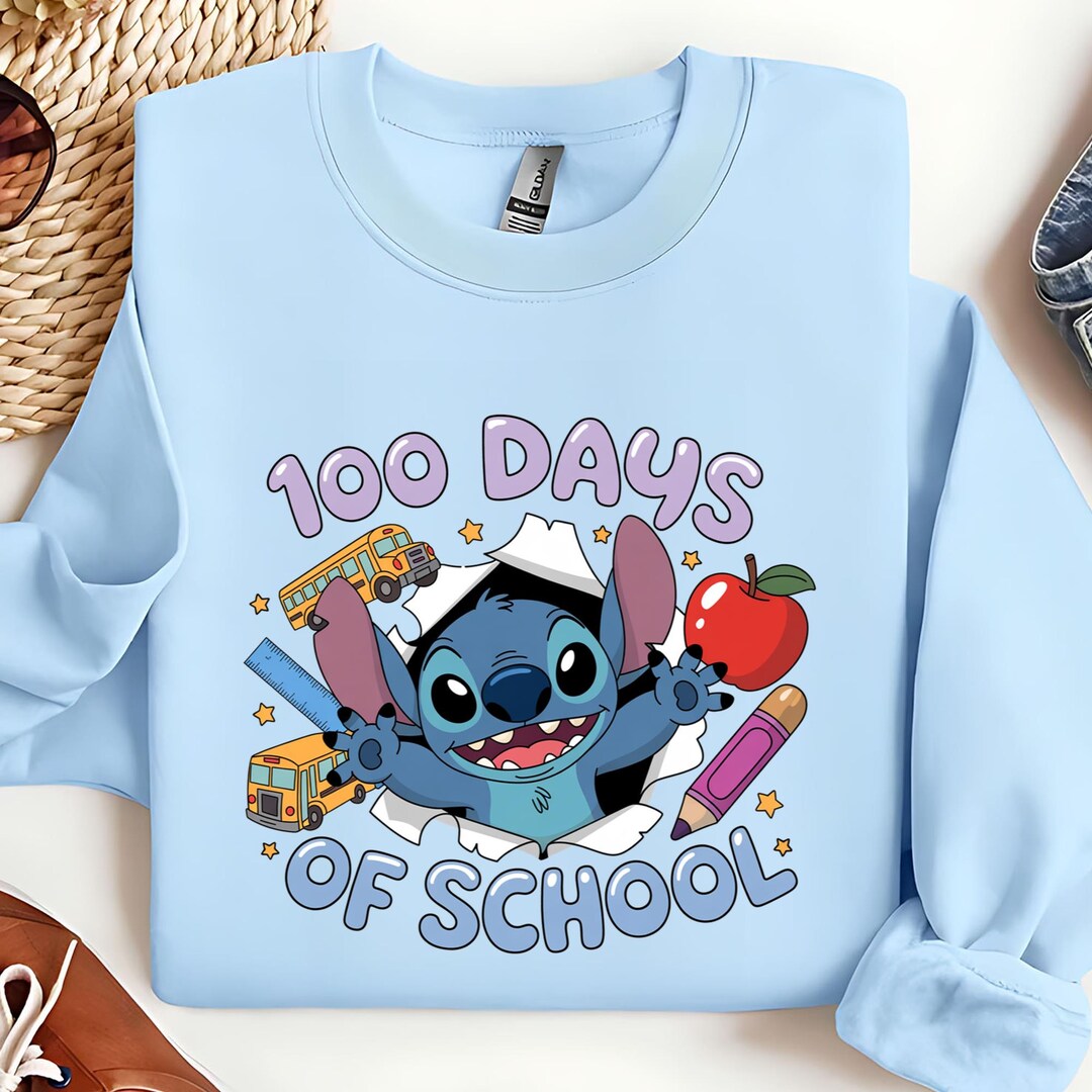 Stitch School 100 Days PNG, Cute Classroom Disney Clipart, Teacher ...