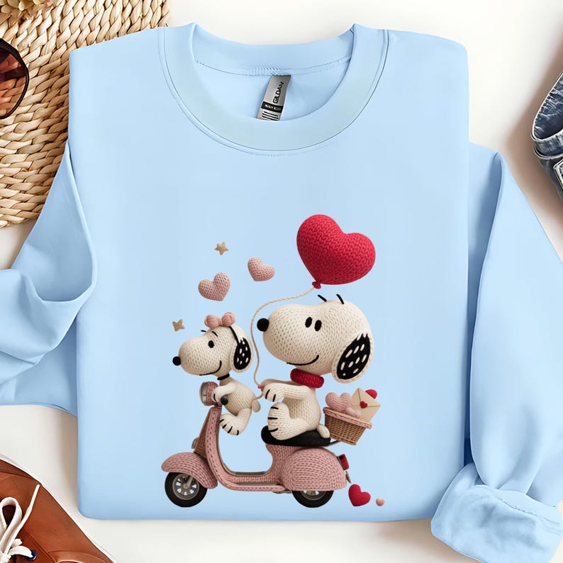 Snoopy 3D de San Valentín con hilo sintético PNG, linda pareja de ...