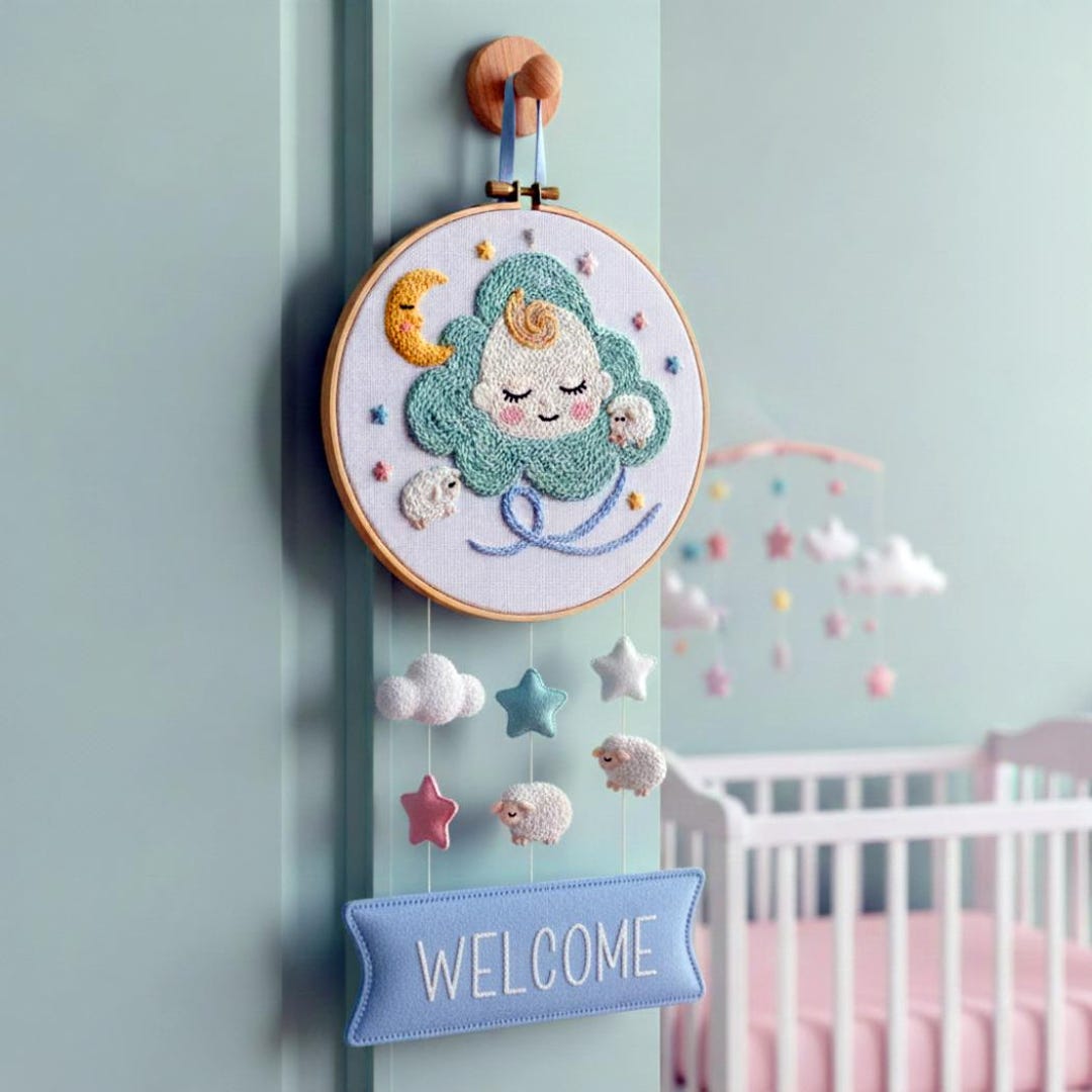 Baby Room Punch Needle Pattern: DIY Nursery Wall Art (PDF) - Etsy