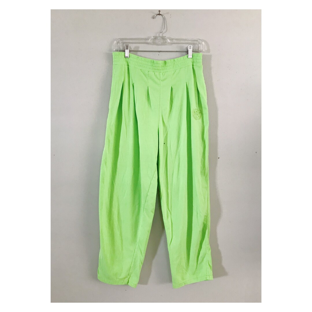 Reebox Neon Knit Pants Sz S - Etsy