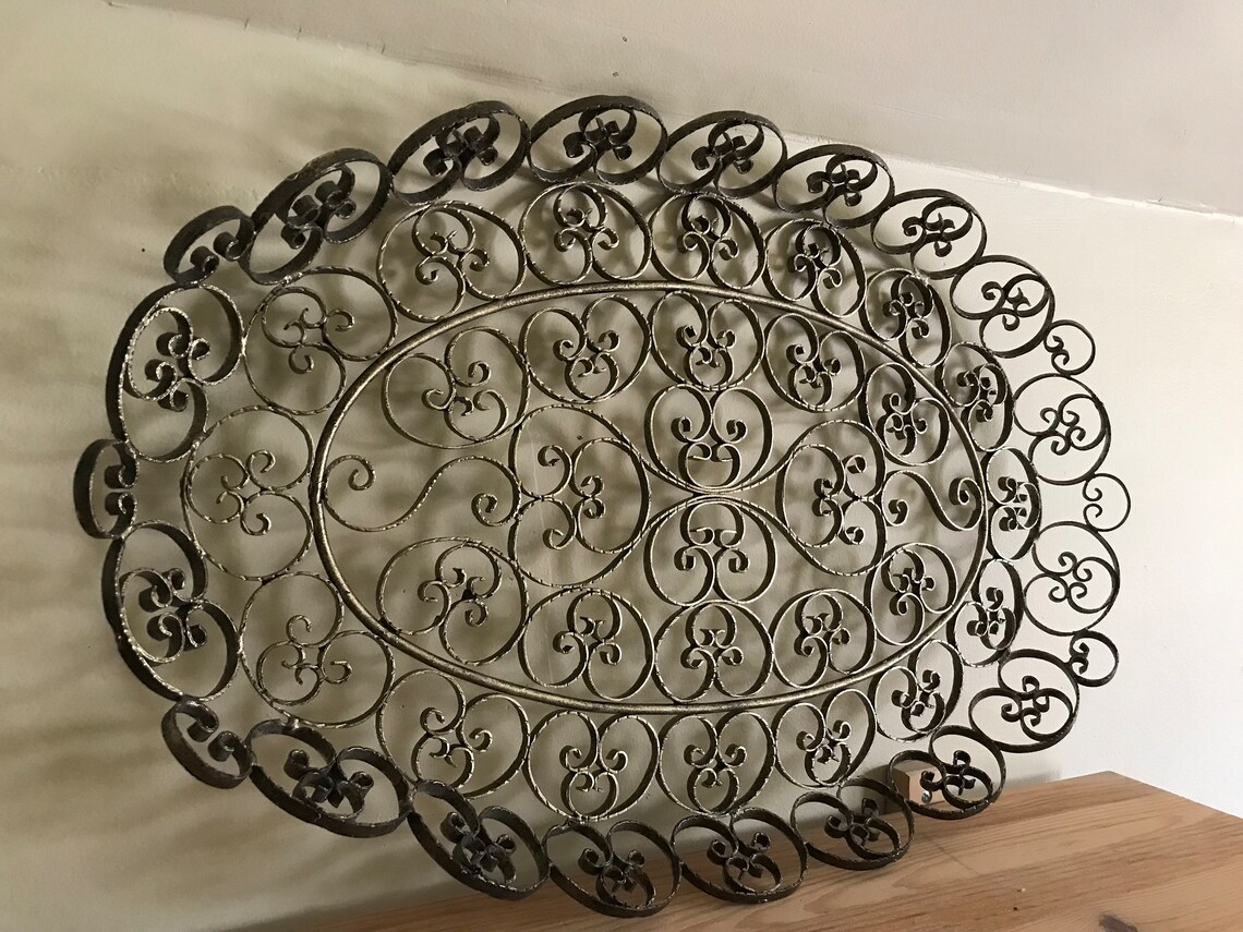 Large Filigree Decorative Tray/platter - Etsy