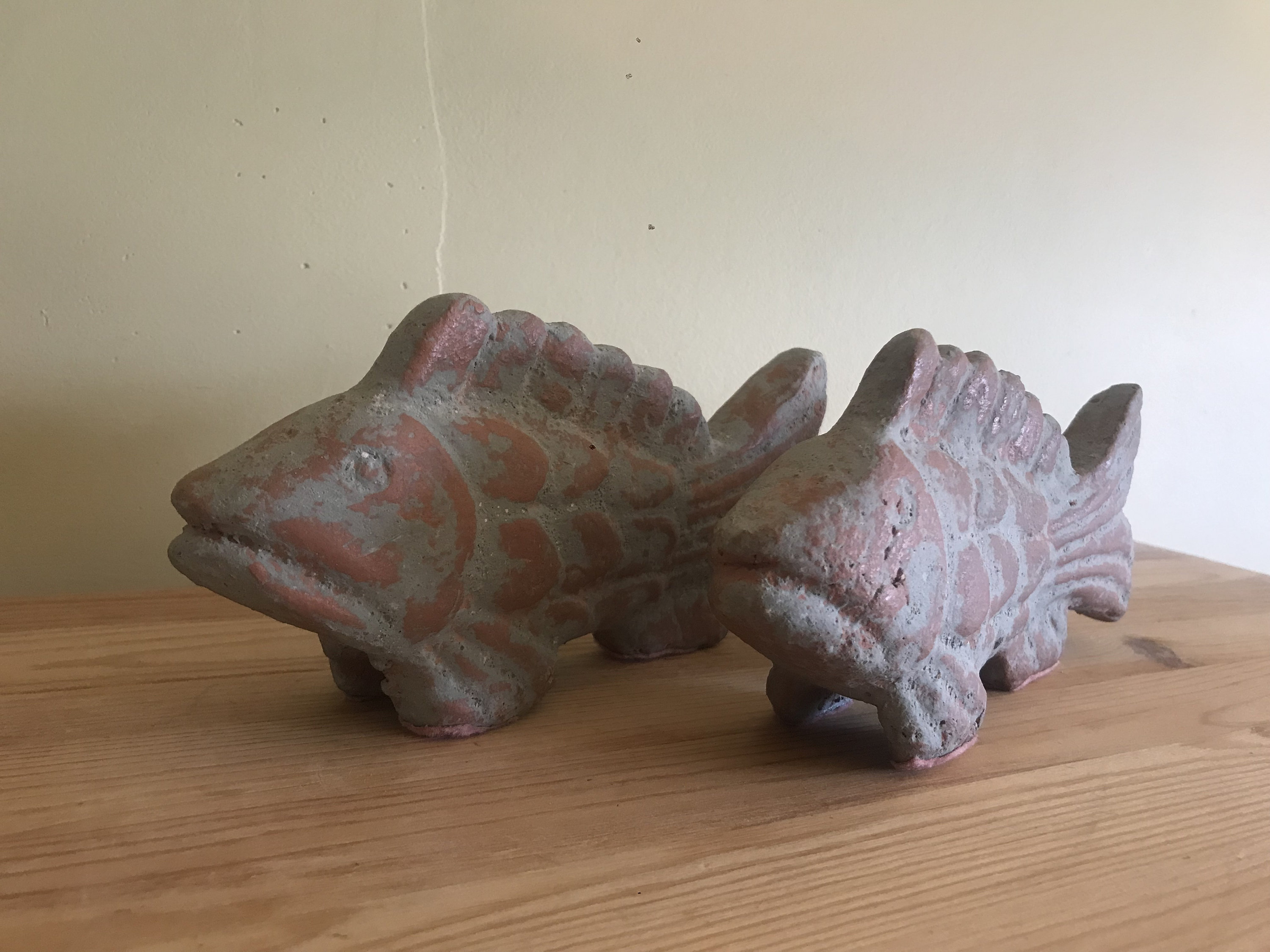 Pair of Mexican Terracotta Pottery Fish - Etsy