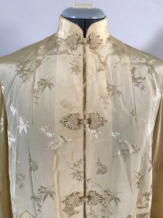 Lily Golden Bamboo Chinese Robe Sz M - Gem