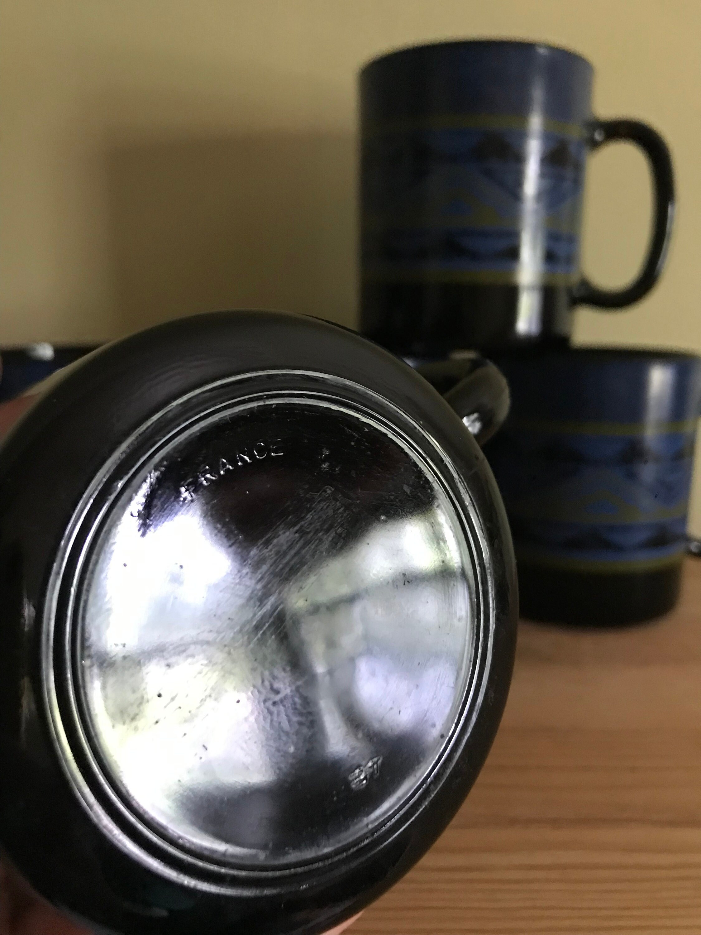Arcoroc Set of 5 Southwestern Glass Coffee Mugs France - Etsy
