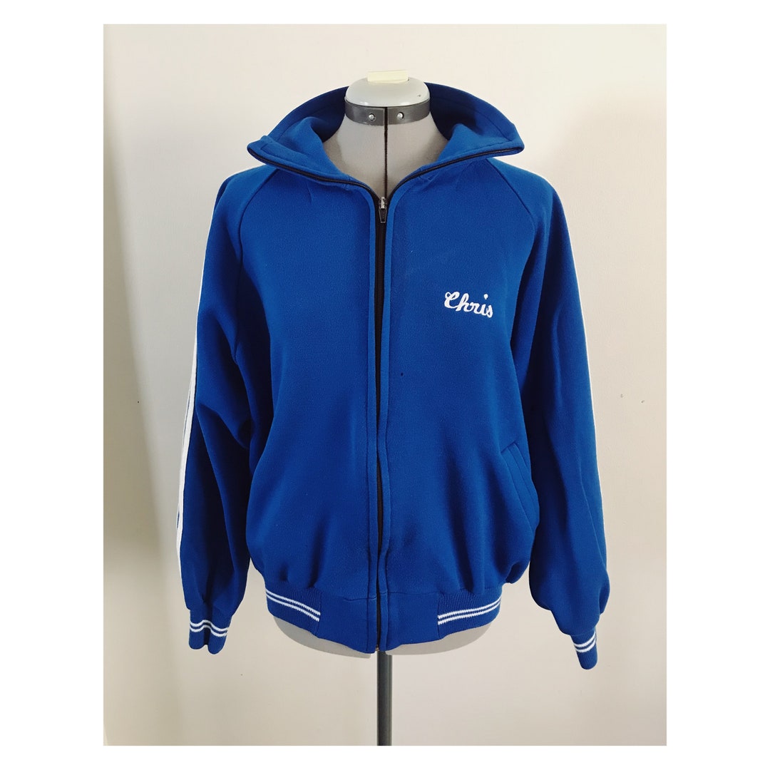 Chris Raglan Striped Track Jacket Sz M-L - Etsy