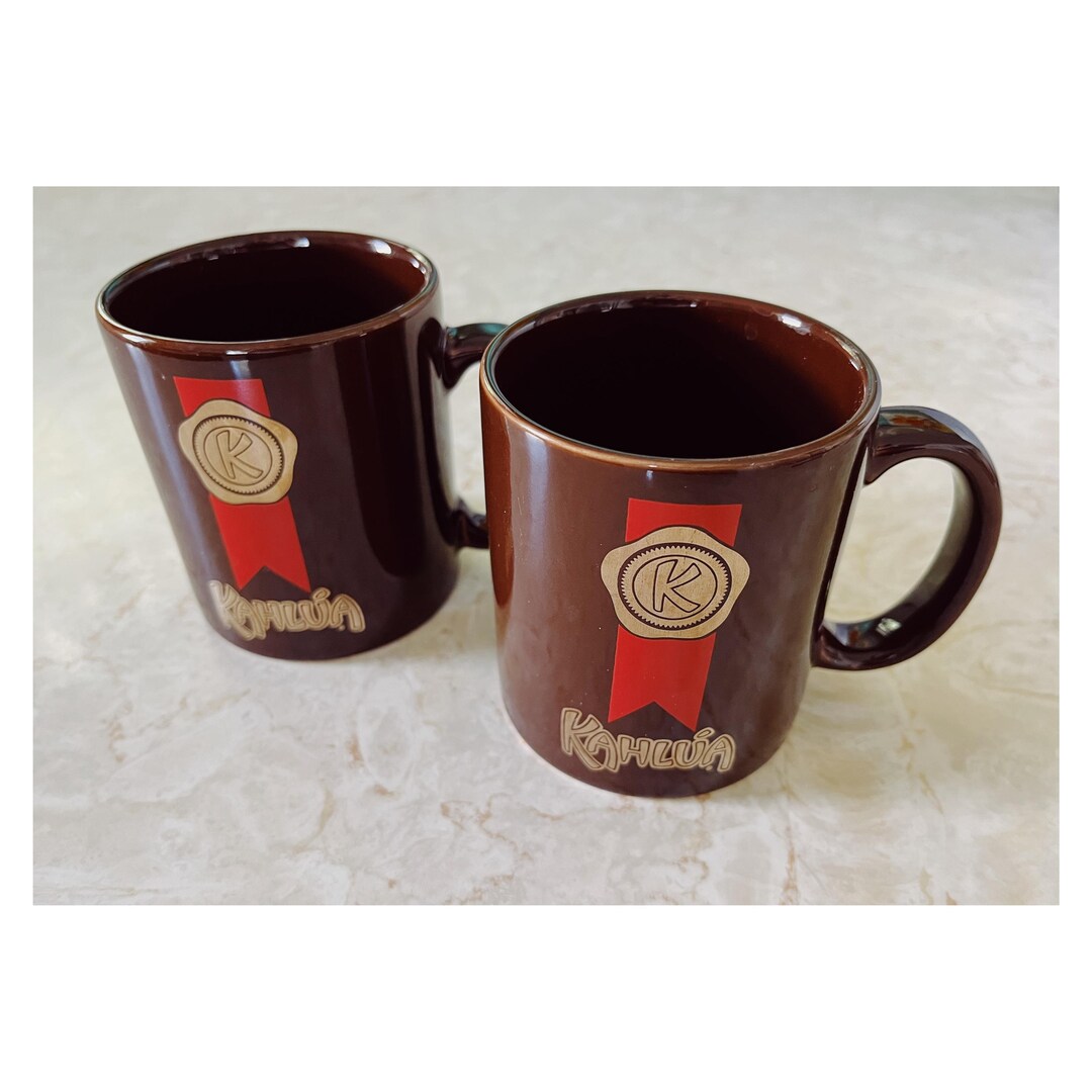 Set of 2 Brown Kahlua Liqueur Logo Coffee Mugs Made in Japan - Etsy