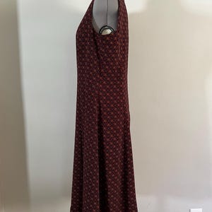 Danni & Nicole Sz L Petite Medalion Print Midi Dress Black and Red Fall ...