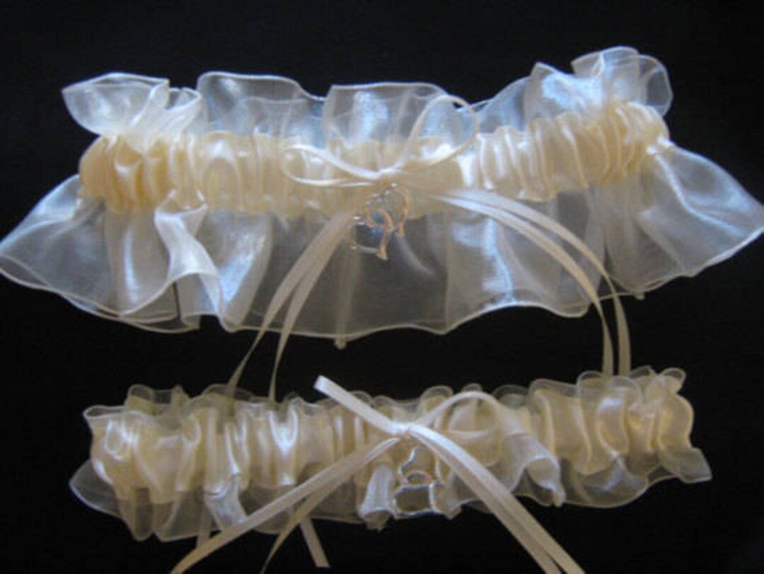Cowboy Boot Ivory Wedding Garter or Set - Western Cowboy Wedding - Plus ...