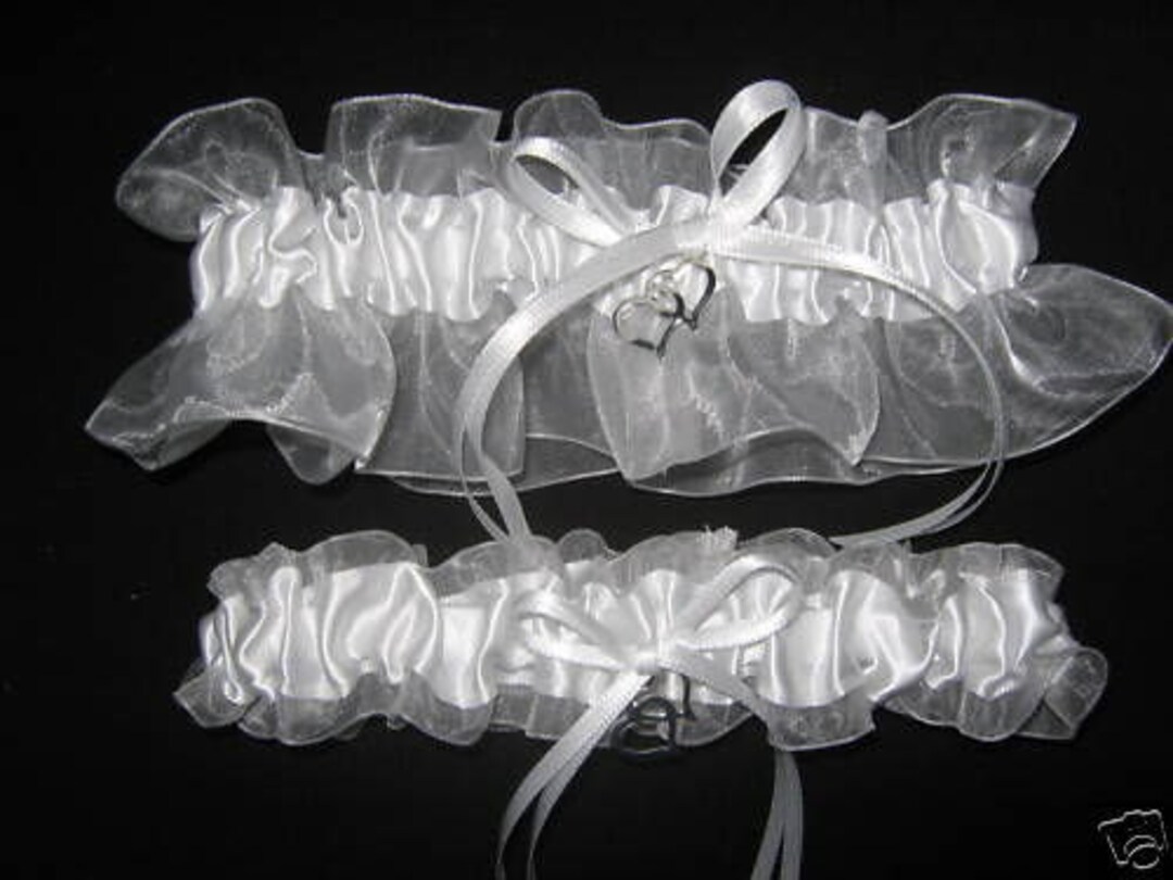 Cowboy Boot All White Wedding Garter or Set - Western Wedding - Plus ...