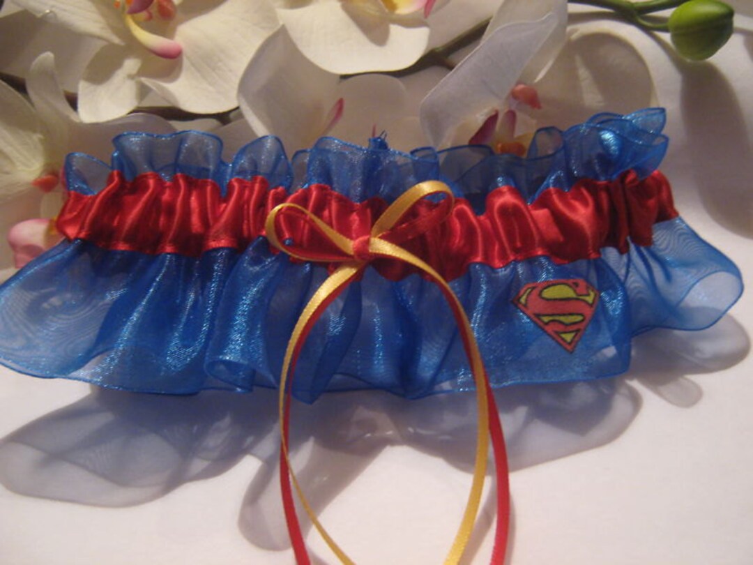 Superman Wedding Bridal Prom Garter or Set - Plus Size Available - Etsy