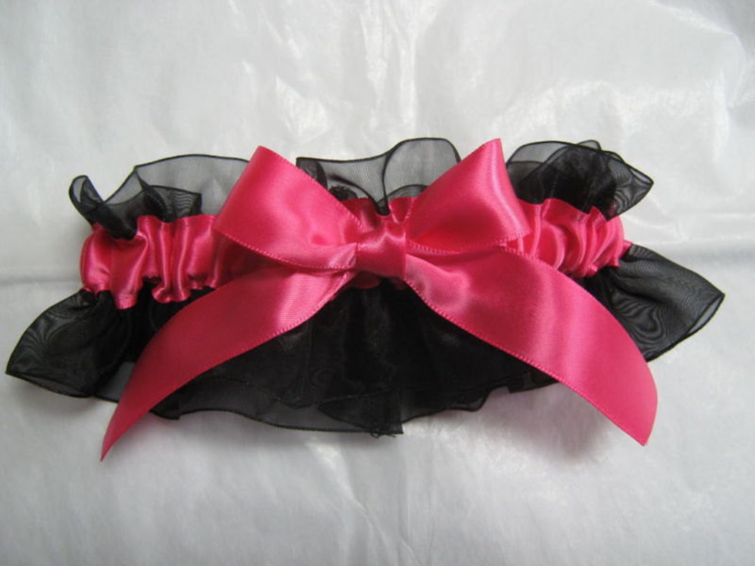 Large Bow Garter Choose Color- Red, Black, Orange, Blue, Green ...