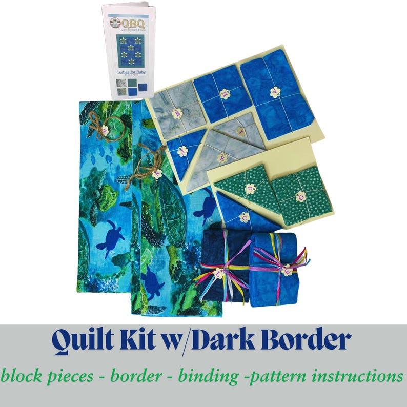 Baby Quilt Pre-cut Kit turtles for Baby 37.5 X 46.5 - Etsy