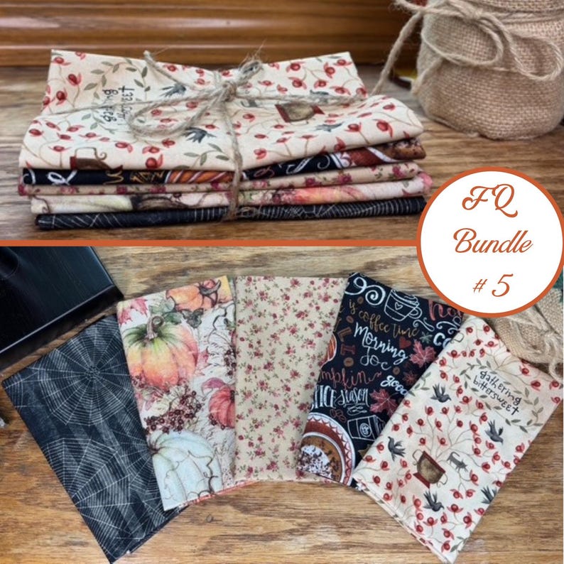 Fat Quarter Bundles-fall Fabulous- 100% Cotton - Etsy