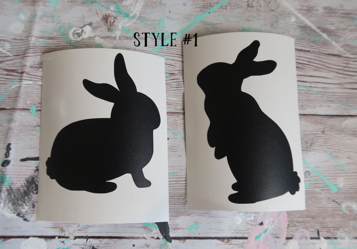 Bunny Rabbit Decals Decal Labels Vinyl Stickers Sticker Farmhouse Style ...