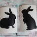 Bunny Rabbit Decals Decal Labels Vinyl Stickers Sticker Farmhouse Style ...