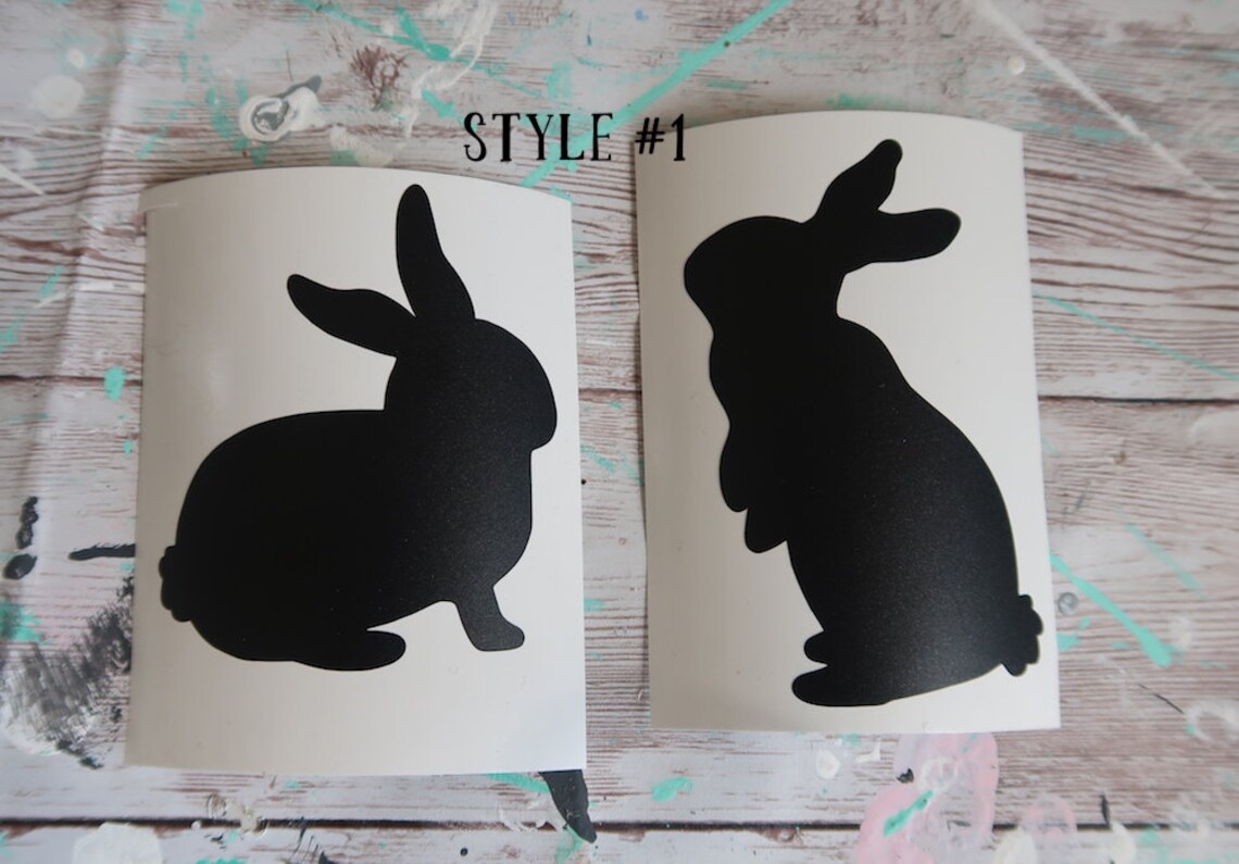 Bunny Rabbit Decals Decal Labels Vinyl Stickers Sticker Farmhouse Style ...