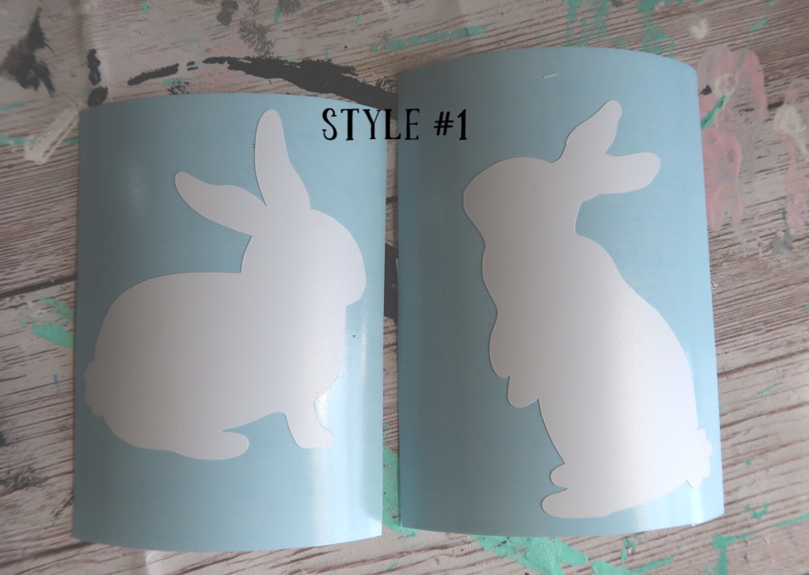 Bunny Rabbit Decals Decal Labels Vinyl Stickers Sticker Farmhouse Style ...