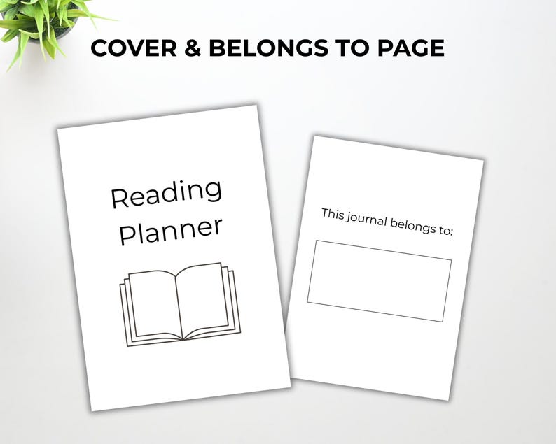 Printable Reading Planner | Simple Reading Journal Bundle | Book ...