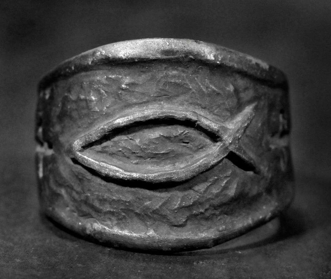 Ichthus Ring,fish Ring, Christian Ring, Silver Ichthus Ring,silver ...
