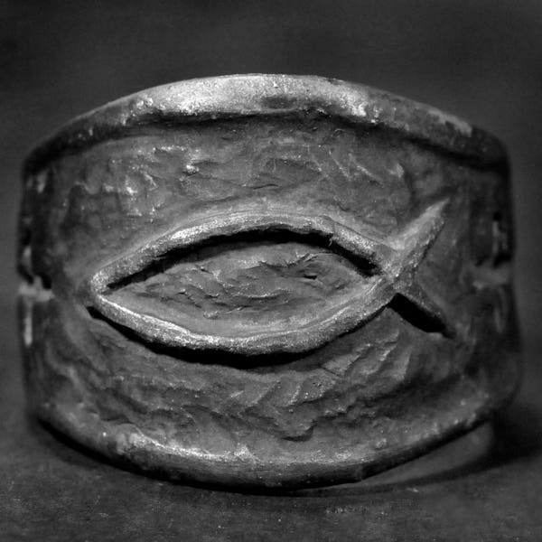 Ichthus Fish Ring - Etsy