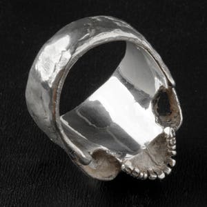 Silver Skull Ring,large Size, Solid Silver Skull Ring - Etsy