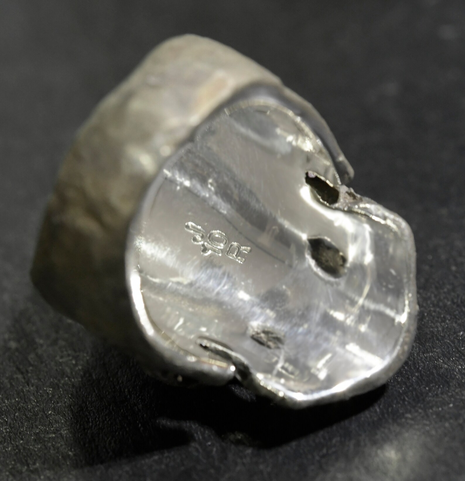Skull Ring, Large Size,silver Skull Ring, Full Jaw, Silver Mens Skull ...