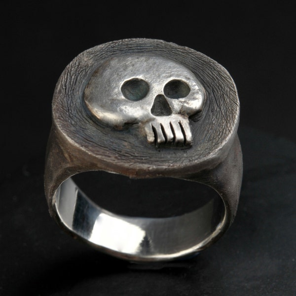 Sterling Skull Ring - Etsy