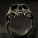 Vampire Skull Ring, Angry Eyes, Silver Skull Ring, Dracula Ring, Rocker ...