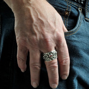 Pirate Ring,skull Ring,jack Sparrow Ring, Biker,rocker,etsy..925 Large ...