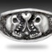 Skull Ring, Sterling Silver Skull Ring With a Heart - Small Size - Etsy