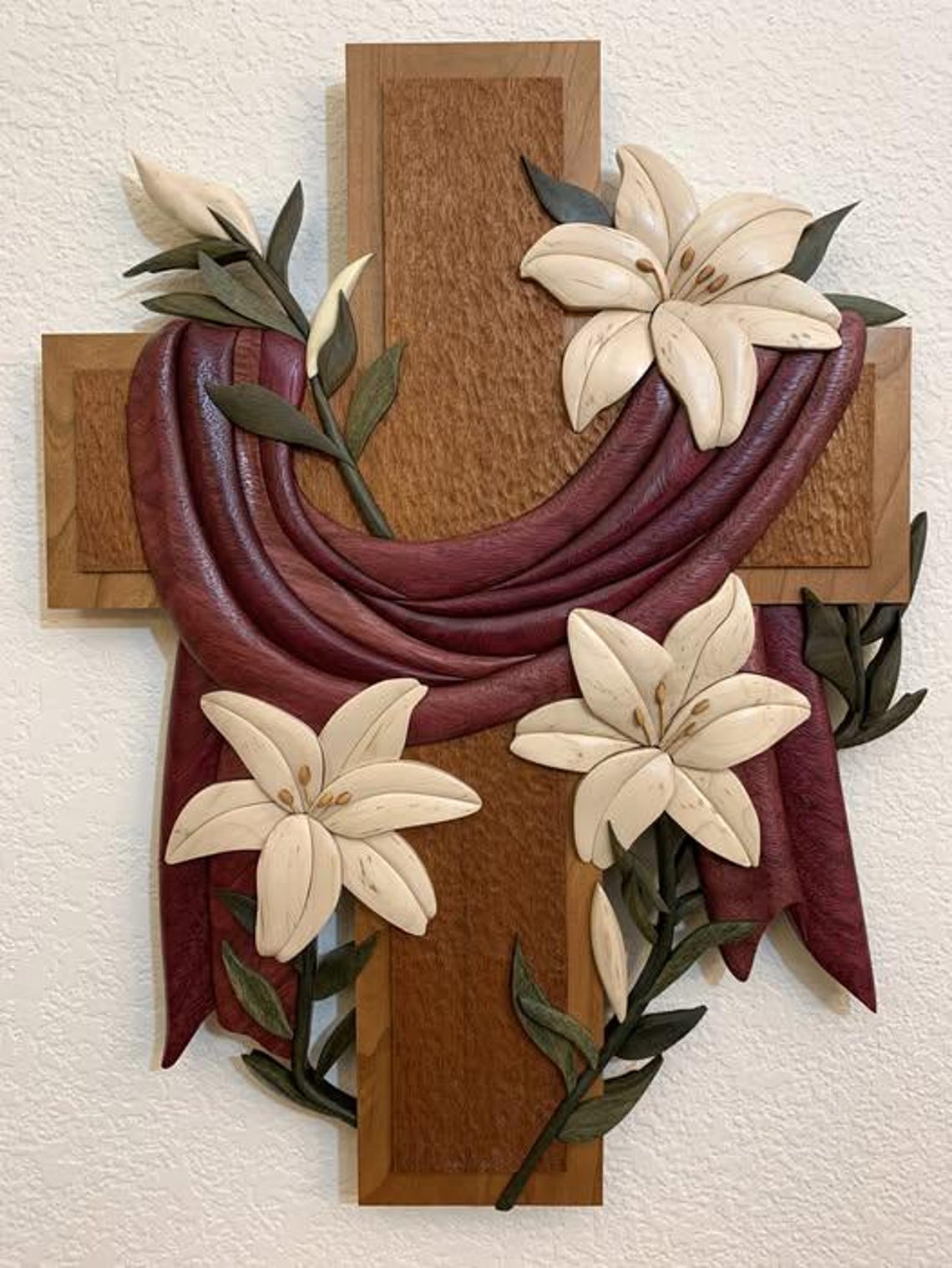 Easter Cross Intarsia Pattern Segmentation Scroll Saw Pattern Bandsaw ...