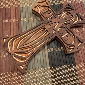 Cross of Peace Layered Scroll Saw Pattern PDF/SVG File Mothers Day DIY ...